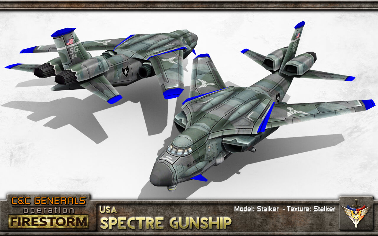 C&C Generals Operation Firestorm: Redesign des US-Spectre-Gunship ...