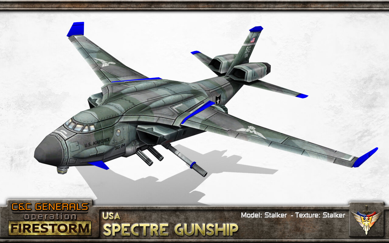 C&C Generals Operation Firestorm: Redesign des US-Spectre-Gunship ...