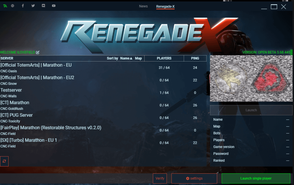 Renegade X: Neuer Startlauncher steht nun zum Download bereit